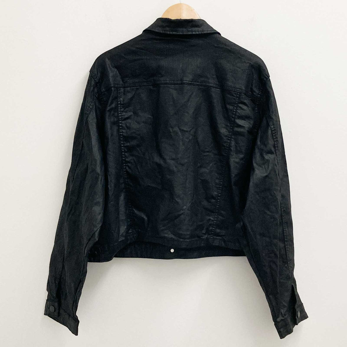 City Chic Black Wet Look Jacket UK 24 – Green Heart Collective